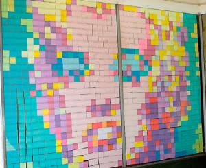 Post It Note Portrait of Marilyn Monroe | The Worley Gig