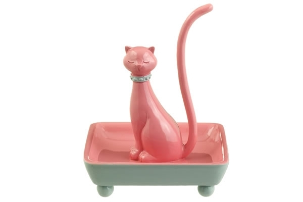 Pink Thing of The Day: Cat Ring Holder and Jewelry Dish | WorleyGig.com