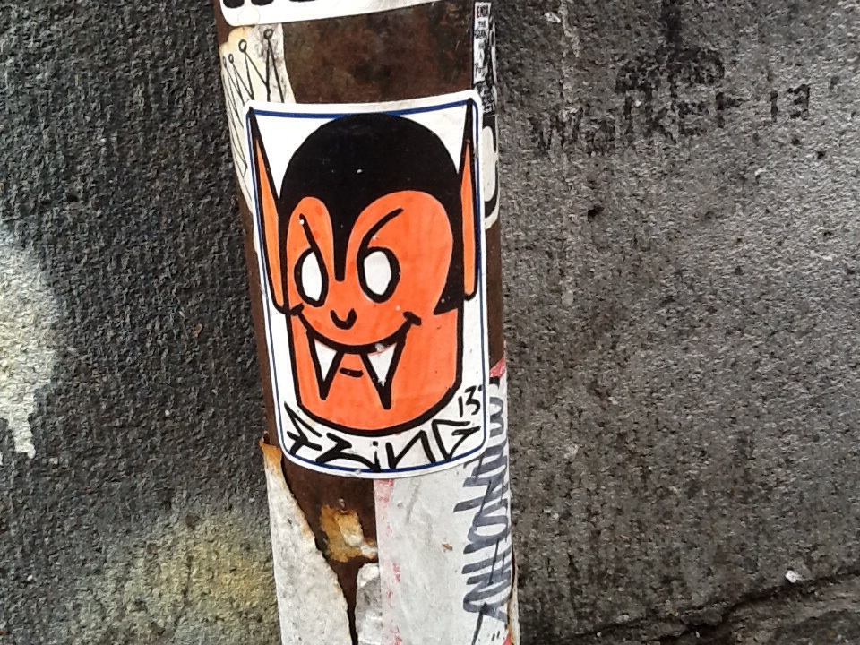 Vampire Street Art Sticker | The Worley Gig