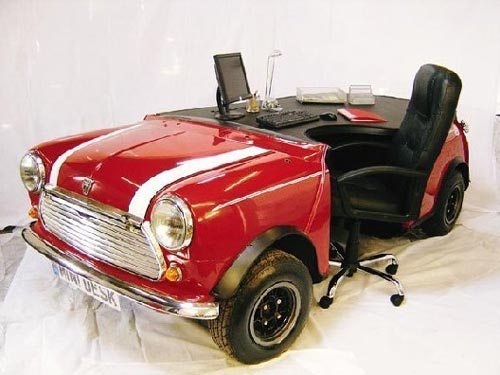 Mini Cooper Office Desk | The Worley Gig