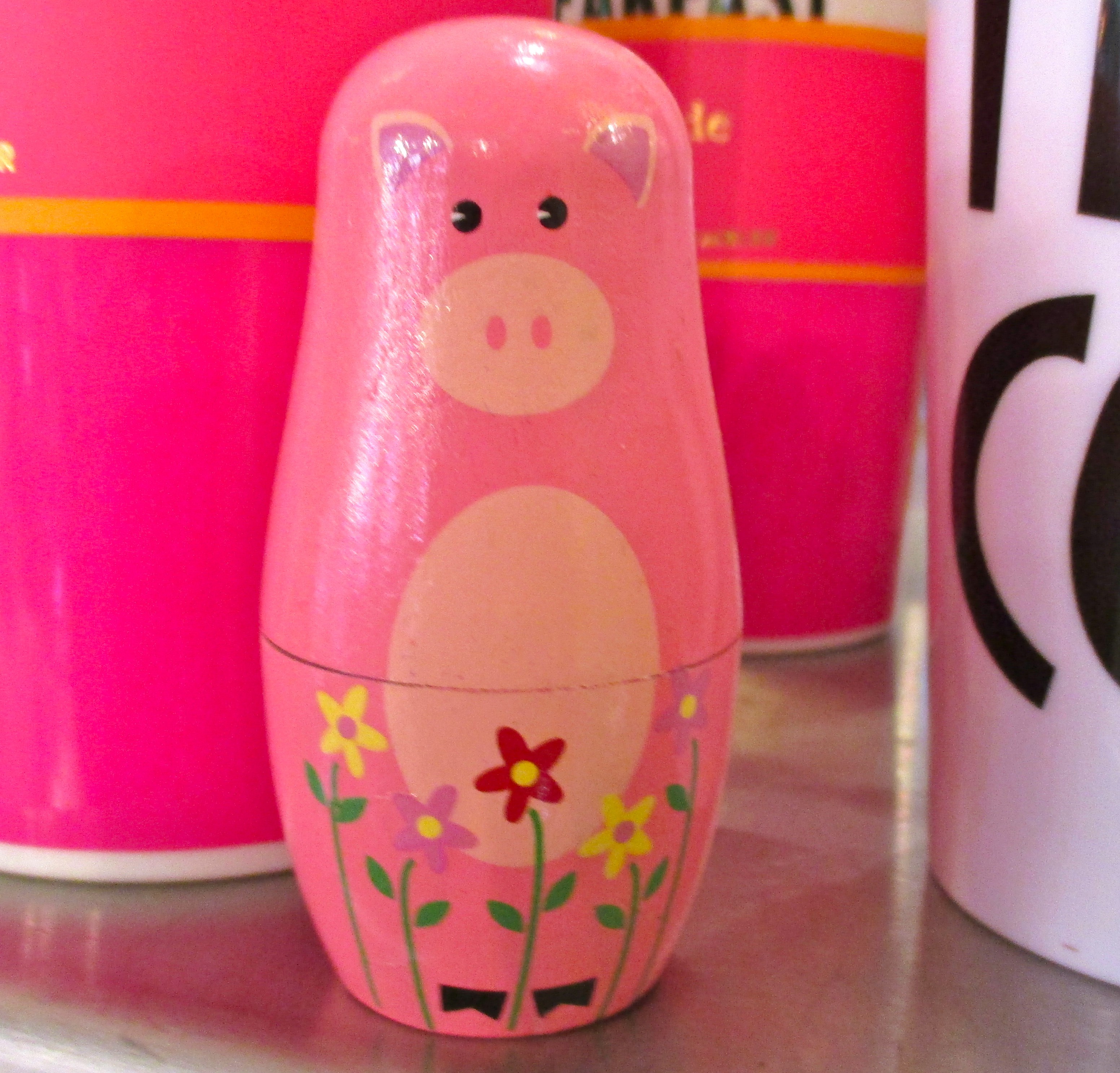 Pink Thing of The Day: Pink Nesting Pig | The Worley Gig