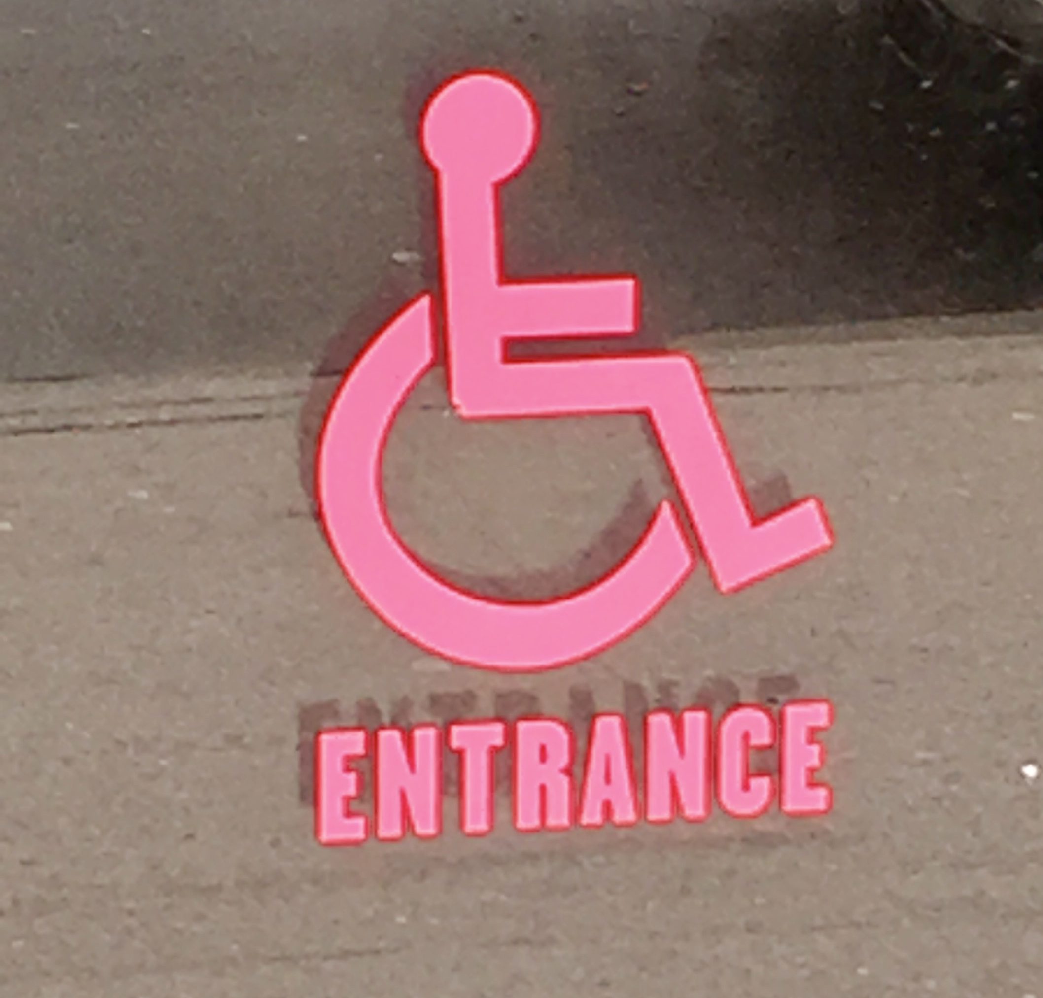 Pink Thing of The Day: Pink Handicapped Accessible Sign | The Worley Gig