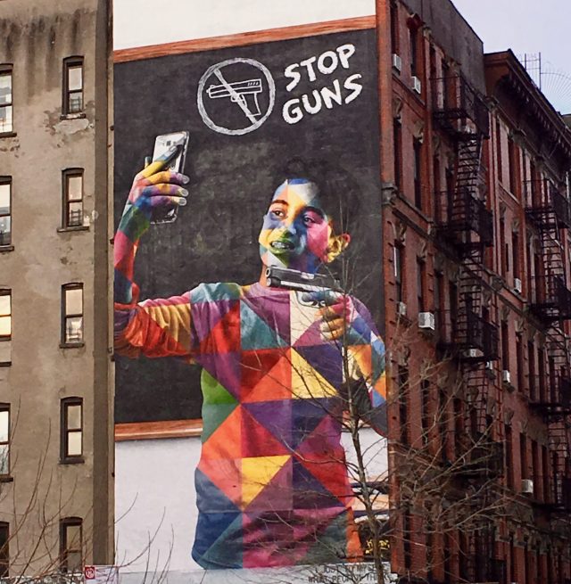 Gun Artwork Artist Makes Statement About Gun Violence In Skies Above
