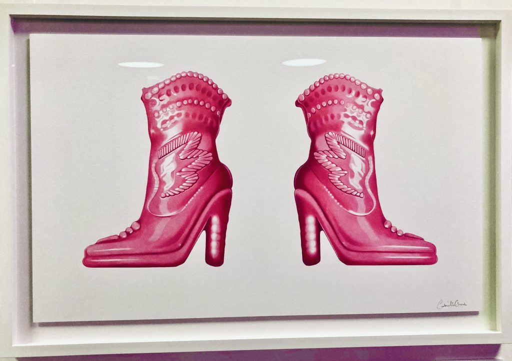 Pink Thing of The Day: Drawing of Pink Cowboy Boots By Gabriella Anouk ...