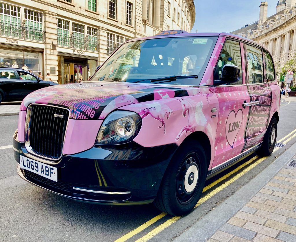 Pink Thing of The Day: Pink London Taxi | WorleyGig.com